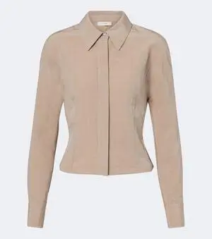 Vince Gathered Shirt - Beige