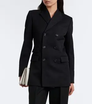 NILI LOTAN Noah Double-breasted Virgin Wool Blazer