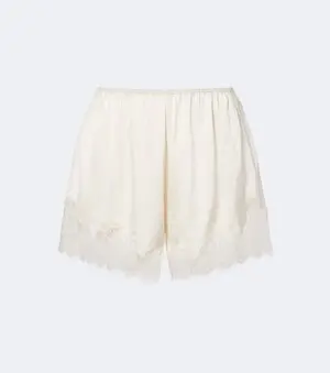 Citizens Of Humanity Lace-trimmed Satin Shorts