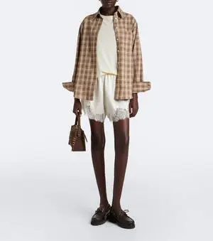 Citizens Of Humanity Lace-trimmed Satin Shorts