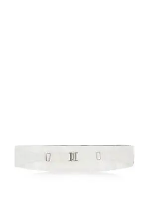 Corneliani Pleated Silk Cummerbund - White
