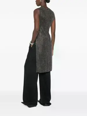 Alexander Wang Crystal-embellished Asymmetric Top - Black