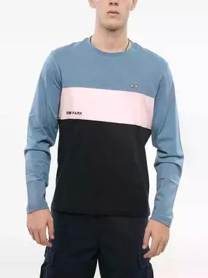 EDEN PARK Logo-print Colour-block T-shirt