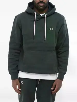 EDEN PARK Logo-embroidered Drawstring Hoodie - Green