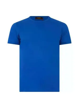 MOORER Farley Crew-neck Short-sleeve T-shirt - Blue