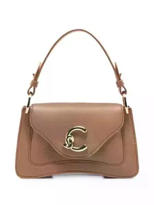 COCCINELLE C-me Logo-plaque Pebbled-leather Tote Bag - Neutrals
