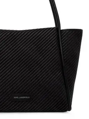 Karl Lagerfeld Woven Logo-patch Tote Bag