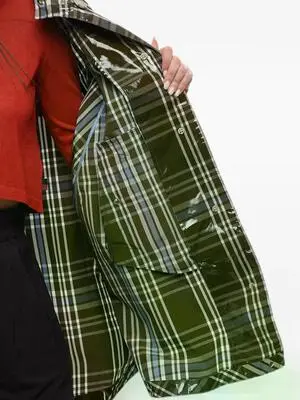 Woolrich Hawthorn Check-pattern Cape With Drawstring Hood