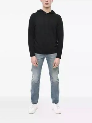 PAOLO PECORA Wool Hoodie - Black