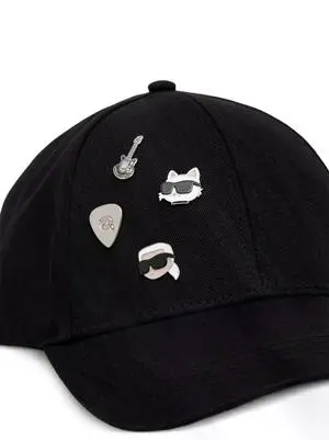Karl Lagerfeld Pin-embellished Baseball Cap