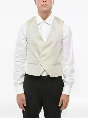 Corneliani Embroidered Double-breasted Waistcoat - Neutrals