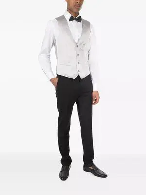 Corneliani Silk Martingale Waistcoat - Grey