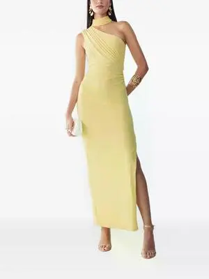 BWLDR Asymmetric-collar Maxi Dress - Yellow