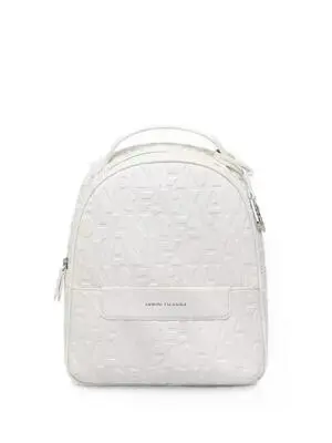Armani Exchange Logo-embossed Backpack - White