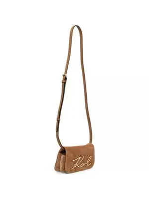 Karl Lagerfeld Suede Shoulder Bag