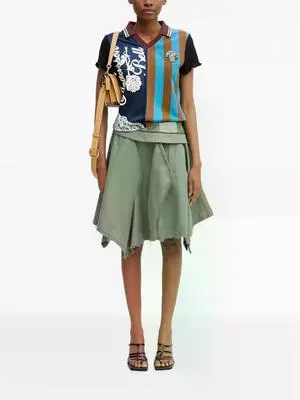 Andersson Bell Patchwork Striped Polo Shirt