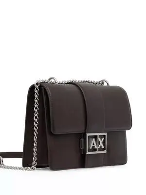 Armani Exchange Logo Plaque Crossbody Bag - Brown