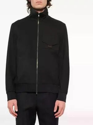 WOOYOUNGMI Logo-embroidered Track Jacket - Black