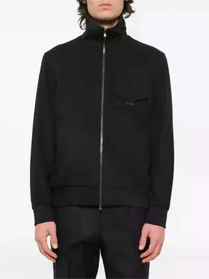 WOOYOUNGMI Logo-embroidered Track Jacket - Black
