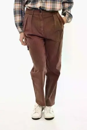 Woolrich Double-pleat Cargo-pockets Jeans - Brown