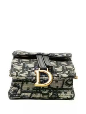 Dior Oblique Canvas Vertical Pouch Crossbody Bag