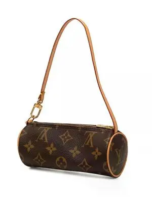 LOUIS VUITTON 1990-2010 Monogram Papillon Pochette Handbag - Brown