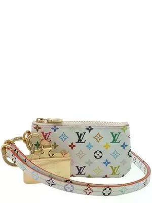 LOUIS VUITTON 2025 Takashi Murakami Monogram Multicolore Holder Phone Case - White