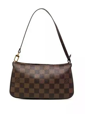 LOUIS VUITTON 2002 Damier Ebene Navona Shoulder Bag - Brown