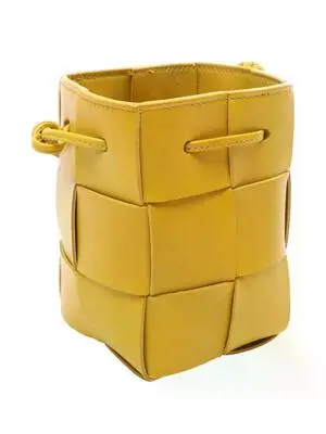 Bottega Veneta Mini Nappa Maxi Intrecciato Cassette Bucket Bag - Yellow