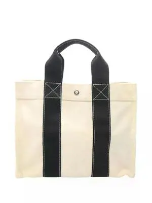 Hermès 1990-2000 Toile Bora Bora Pm Tote Bag - White