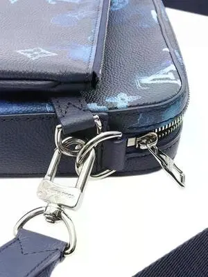 LOUIS VUITTON 2021 Monogram Ink Watercolor Trio Messenger Crossbody Bag - Blue