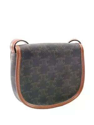 Celine Mini Triomphe Coated Canvas Besace Crossbody Bag