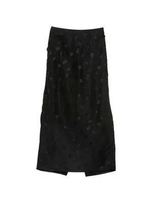 Cecilie Bahnsen Umina Bow-detail Floral-jacquard Midi Skirt - Black