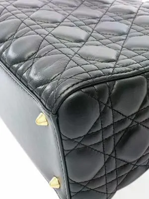 Dior Lambskin Cannage Lady Satchel - Black