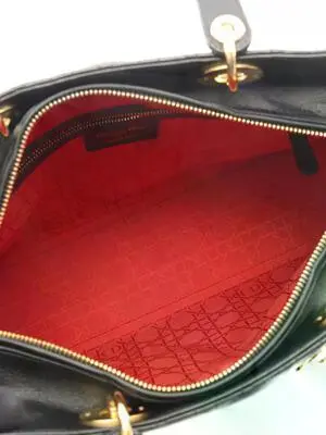 Dior Lambskin Cannage Lady Satchel - Black