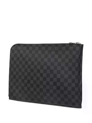 LOUIS VUITTON Damier Graphite Pochette Documents Portfolio Clutch Bag