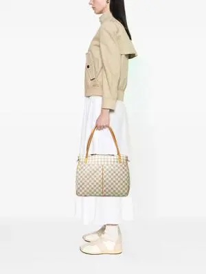 LOUIS VUITTON Damier Azur Figheri Gm Shoulder Bag - White