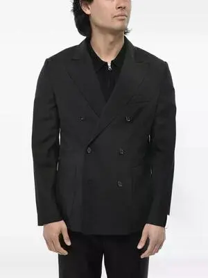 PAOLO PECORA Double-breasted Blazer - Black