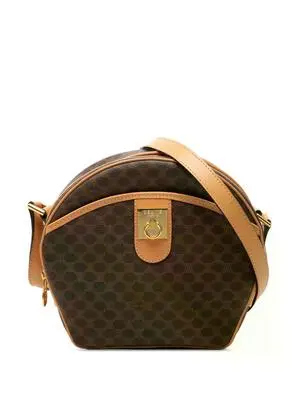 Celine 2013 Macadam Coated Canvas Crossbody Bag - Brown