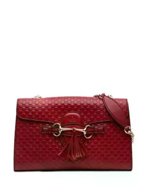 Gucci 2016-2026 Medium Microguccissima Emily Shoulder Bag - Red