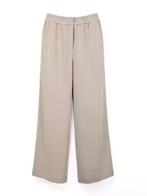 Black Label Wide-leg Trousers With Elasticated Waistband