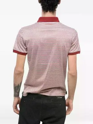 Corneliani Striped Short-sleeve Cotton Polo Shirt