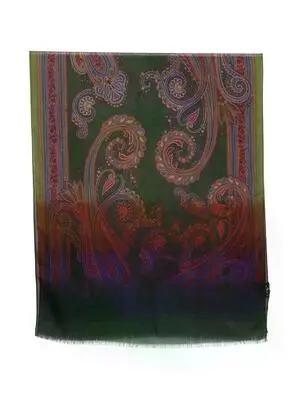 Etro Paisley-print Scarf - Green