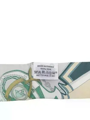Hermès 2021-2026 Bouquets Sellier Silk Twilly Scarf Scarves - Green