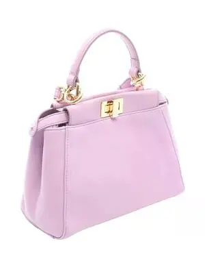 Fendi 2009-2015 Mini Leather Peekaboo Iconic Satchel - Pink