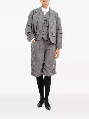 Comme Des Garçons Check Tiered-sleeve Jacket