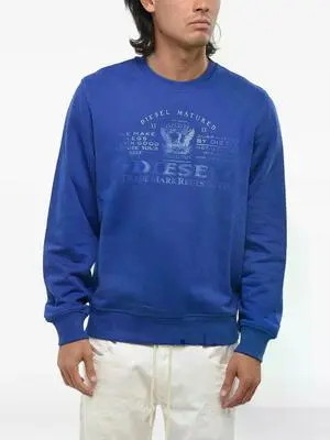 DIESEL® Logo-print Crew-neck Sweatshirt - Blue