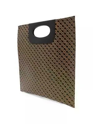 GHERARDINI Logo-print Cut-out Handle Tote Bag