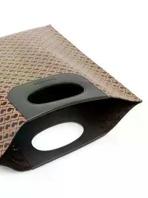 GHERARDINI Logo-print Cut-out Handle Tote Bag