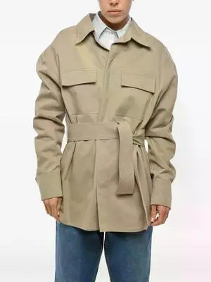 SUPER BLOND Belted Shirt - Neutrals